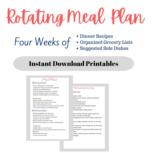 Meal Plan - Etsy