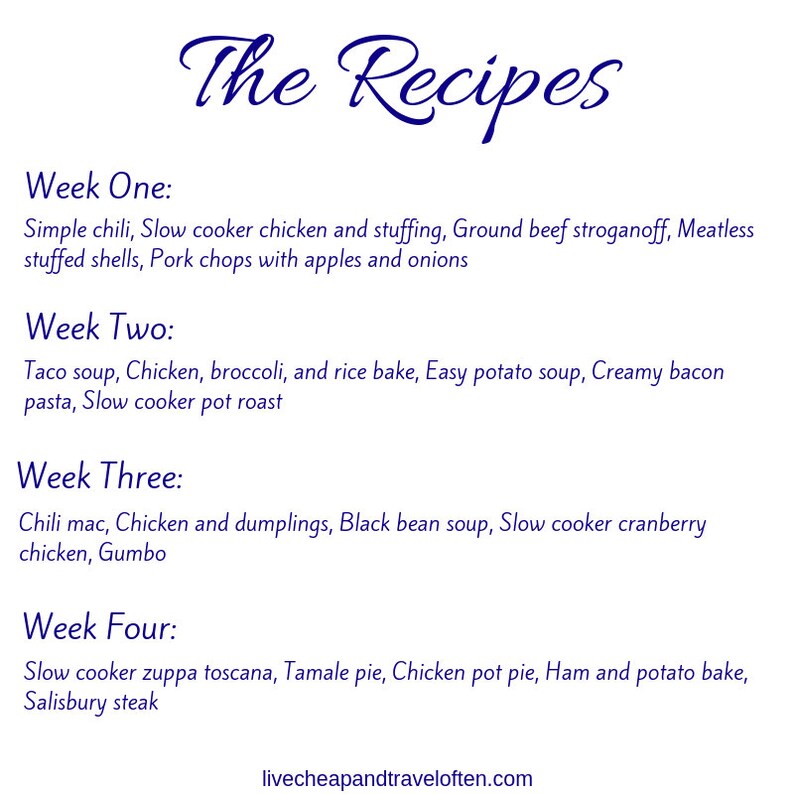 4 Week Pre-made Fall & Winter Meal Plan - Etsy