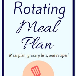 4 Week Rotating Meal Plan - Etsy