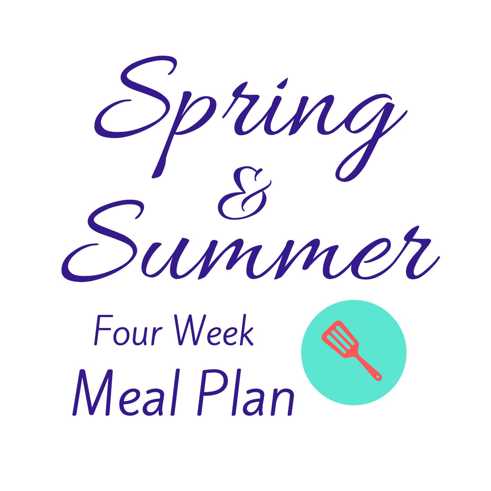 Rotating 4 Week Spring and Summer Meal Plan - Etsy
