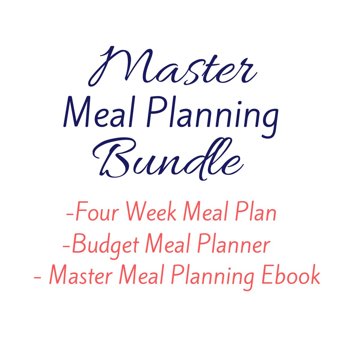 Master Meal Planning Bundle - Etsy
