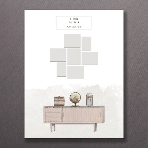 Wall Display Templates Gallery Style Guide Photography - Etsy