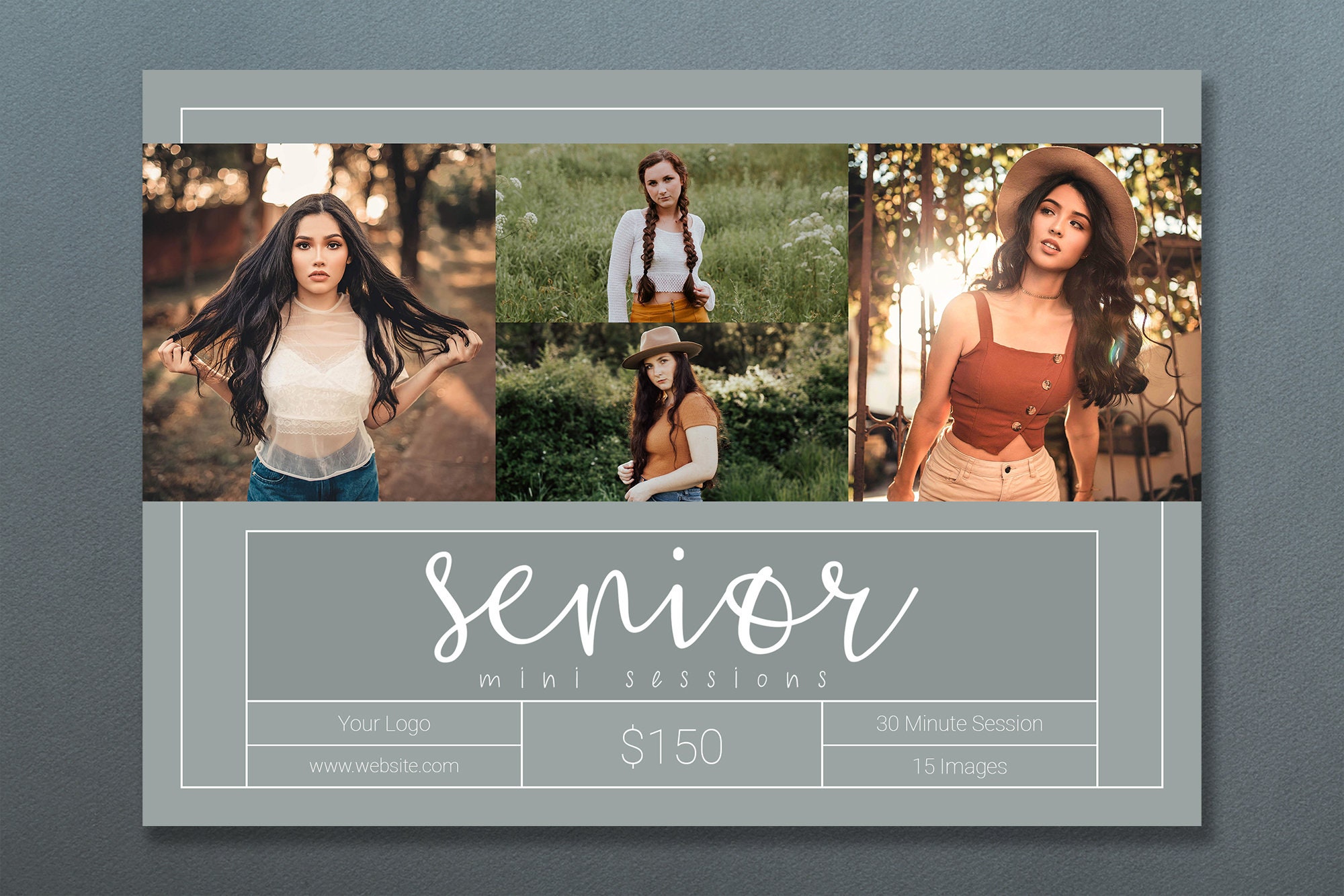 Senior Template Photoshop Template Senior Mini Session Template ...