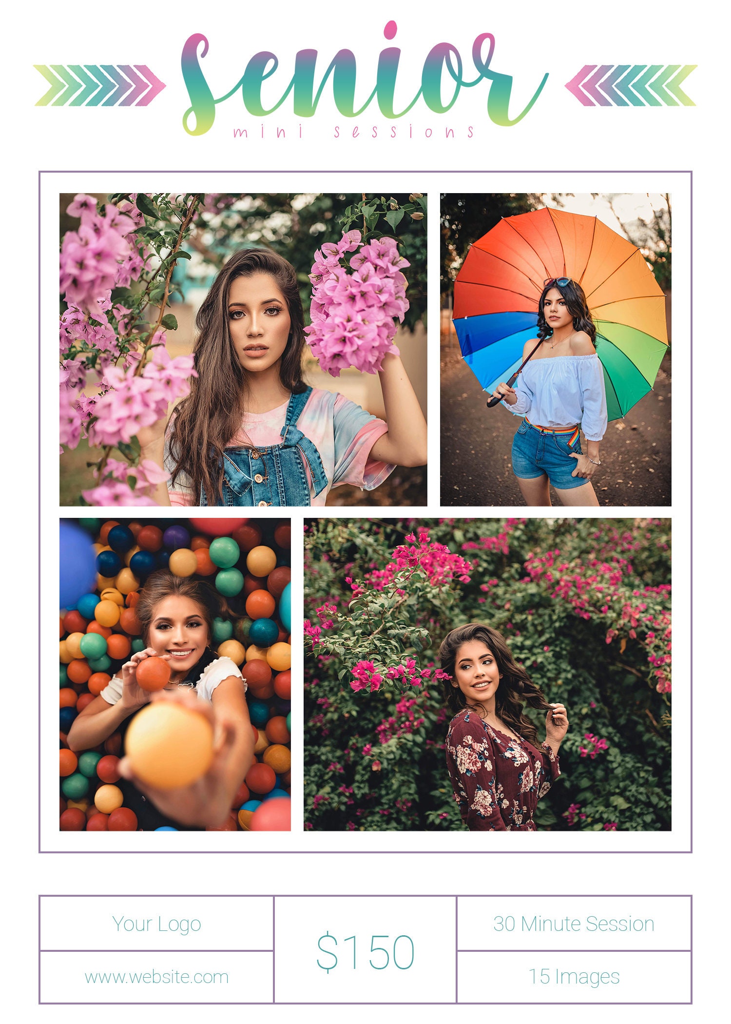 Senior Template Senior Mini Session Template Senior - Etsy