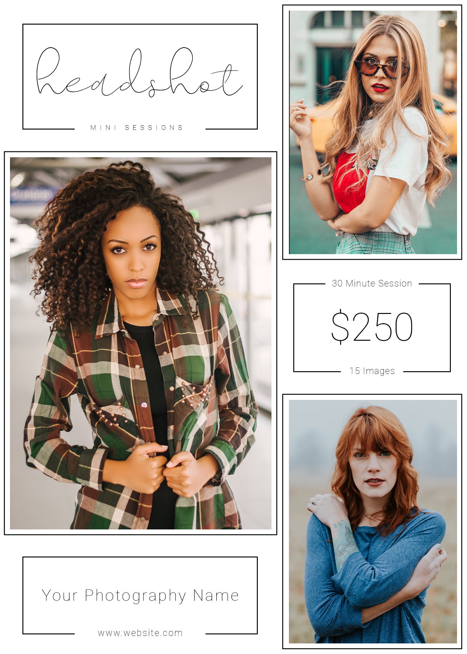 Headshot Template Headshot Mini Session Template Headshot Photo ...