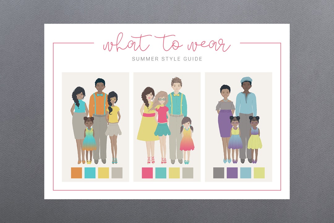 Summer Style Guide | Summer Family What to Wear Color Inspiration Guide ...