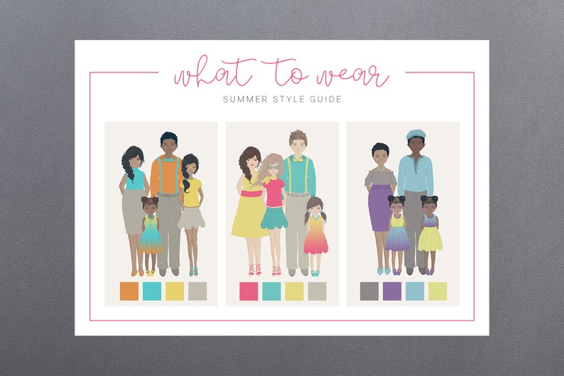 Summer Style Guide | Summer Family What to Wear Color Inspiration Guide ...