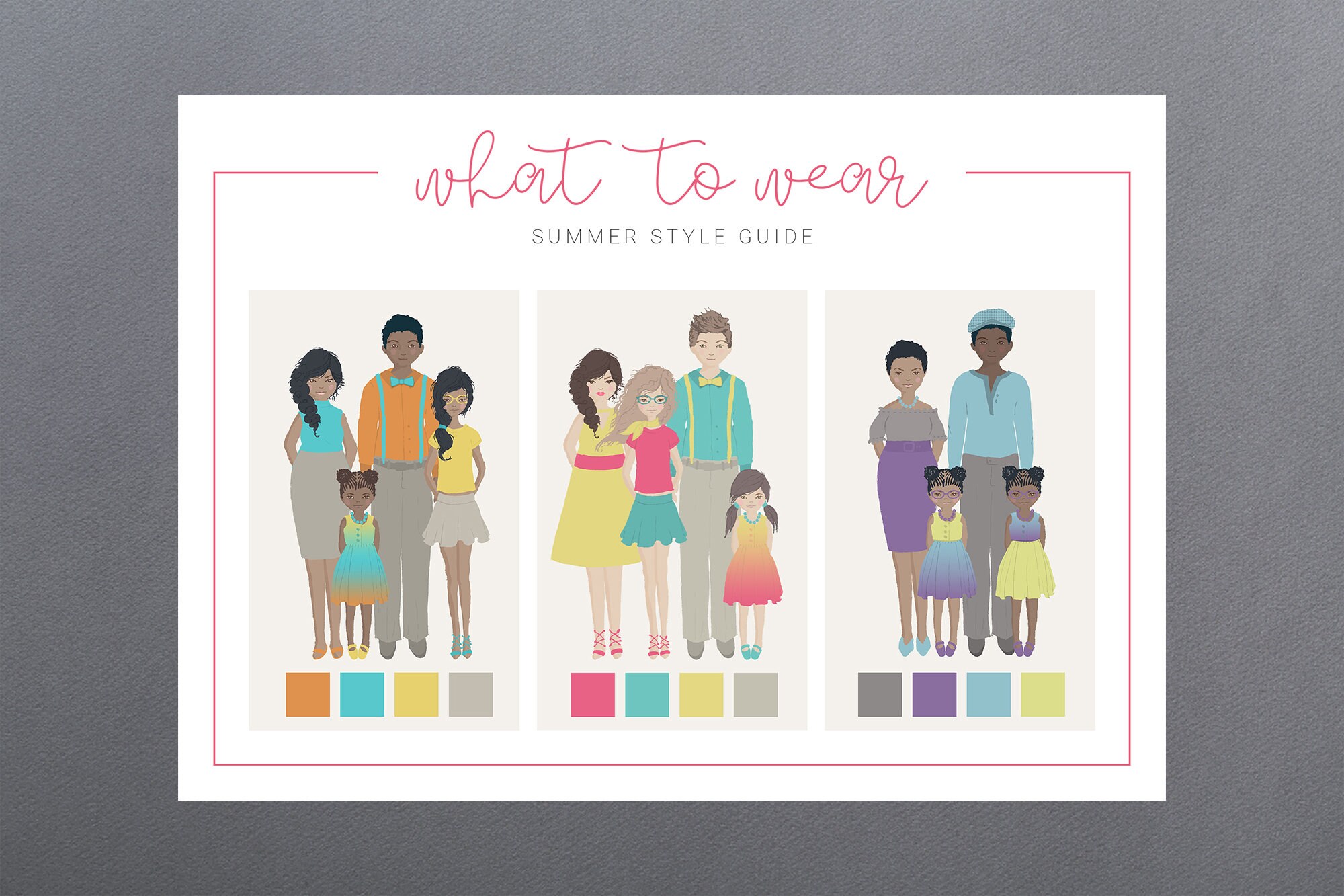 Summer Style Guide Summer Family What to Wear Color - Etsy