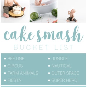 Cake Smash Bucket List Template Cake Smash Template Photoshop Template ...