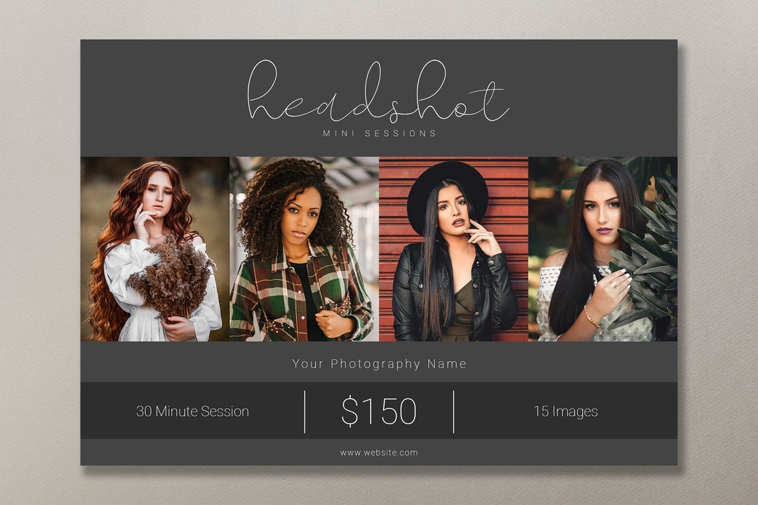 Headshot Template Headshot Mini Session Template Headshot Photo ...