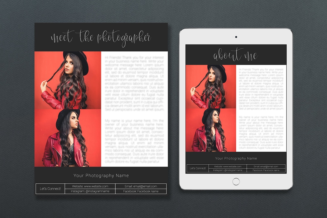 About Me Page Template About Me Template About Me Page - Etsy