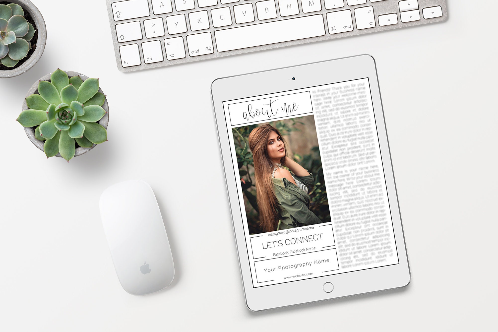 About Me Page Template About Me Template About Me Page Meet the ...