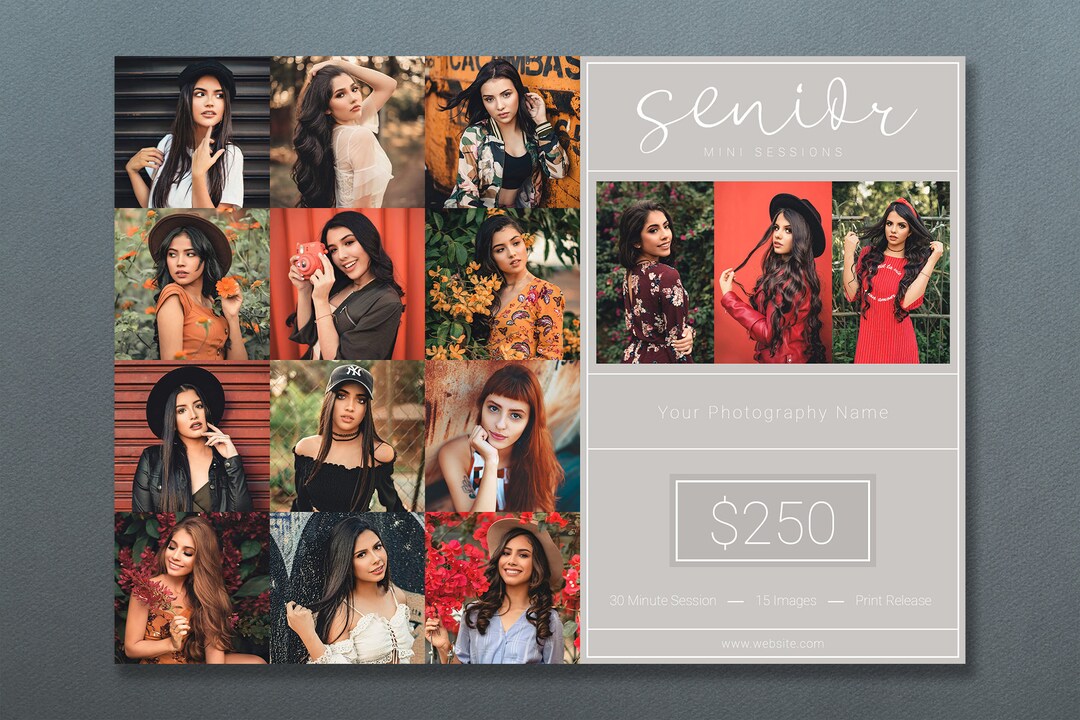 Senior Template | Senior Mini Session Template | Senior Template ...