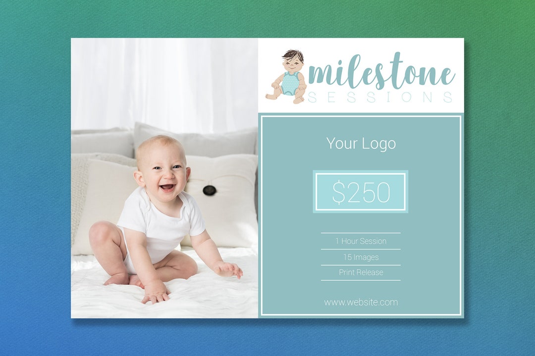 Photoshop Template | Milestone Session Template | Photography Template ...