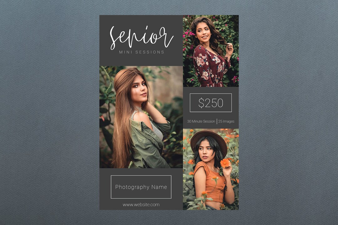 Photoshop Template | Senior Mini Session Template | Senior Template ...