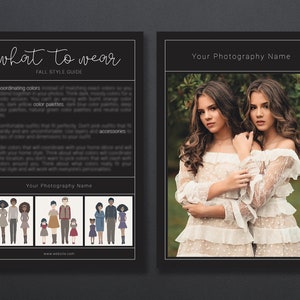 What to Wear Guide Template What to Wear Card Template Fall Style Guide ...