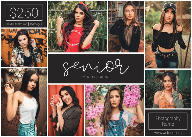Senior Template | Senior Mini Session Template | Senior Marketing ...