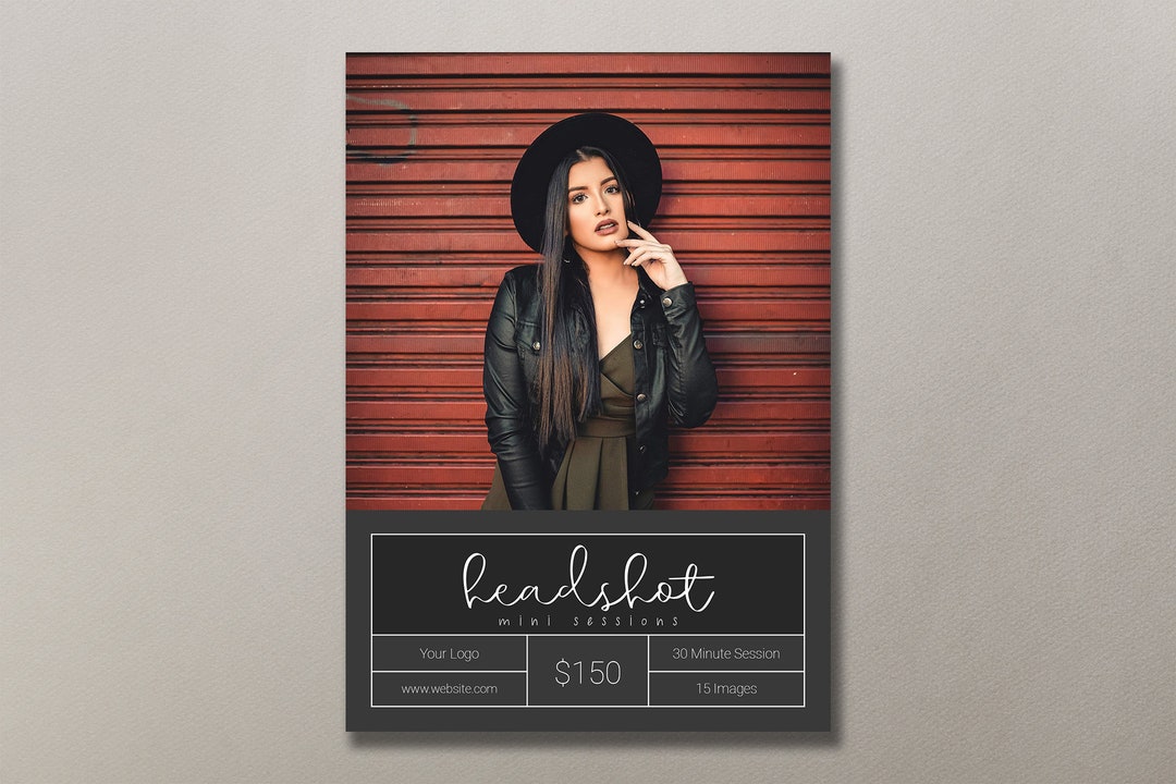 Headshot Photo Template | Headshot Template | Photoshop Template ...