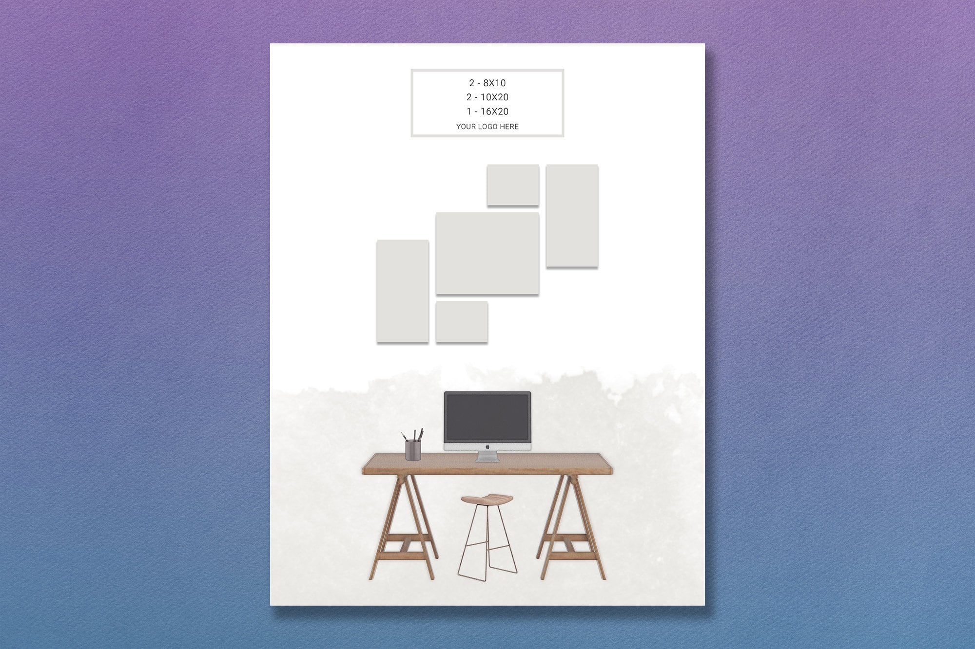 Wall Display Template Wall Gallery Style Guide Wall - Etsy