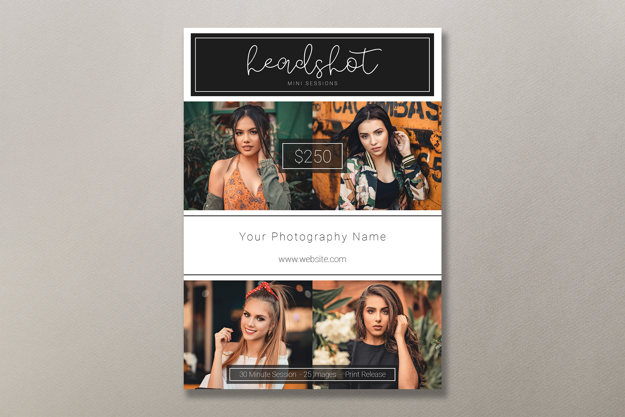 Headshot Template Headshot Mini Session Template Headshot Session ...
