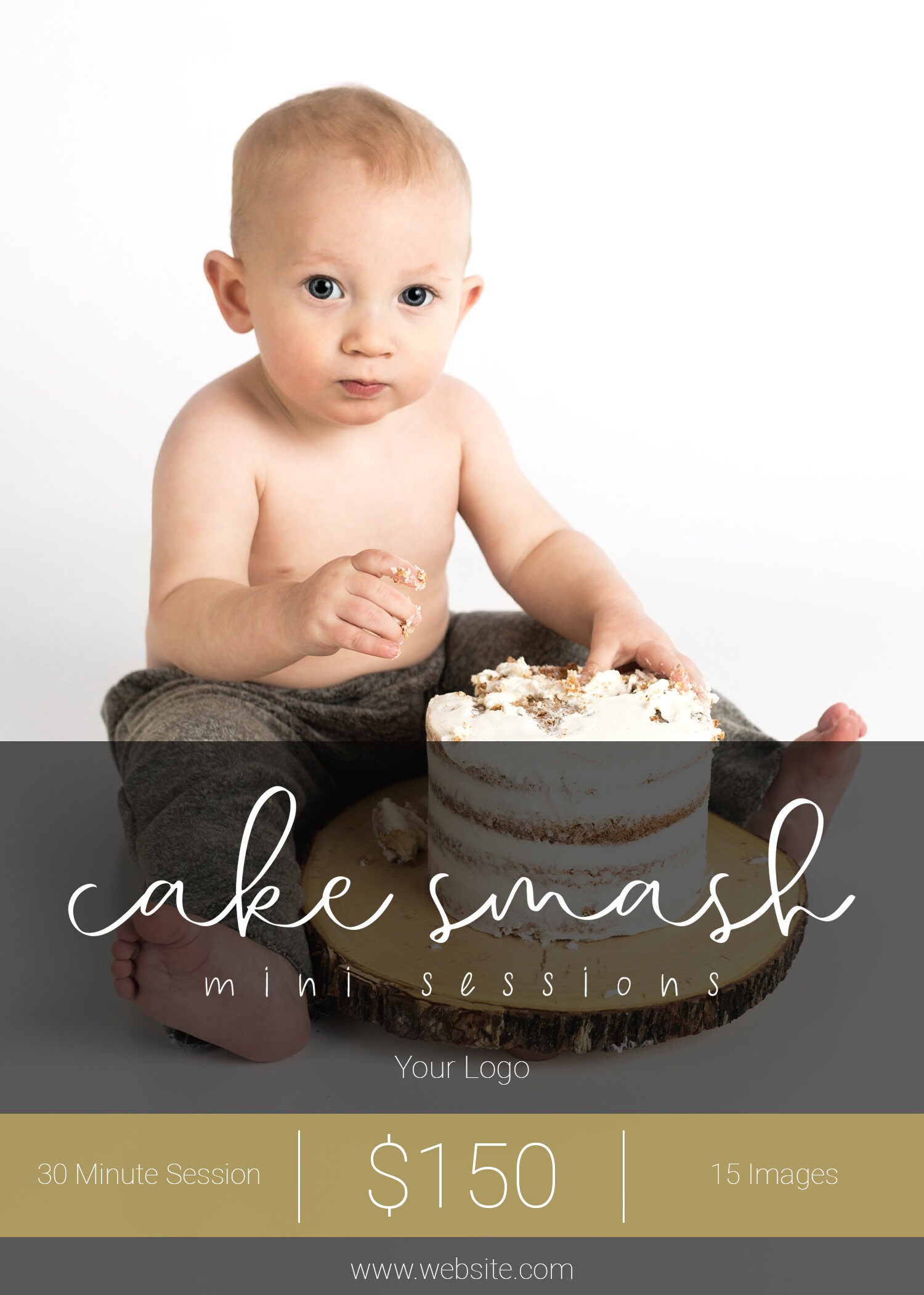 Photoshop Template | Cake Smash Mini Session Template | Cake Smash ...