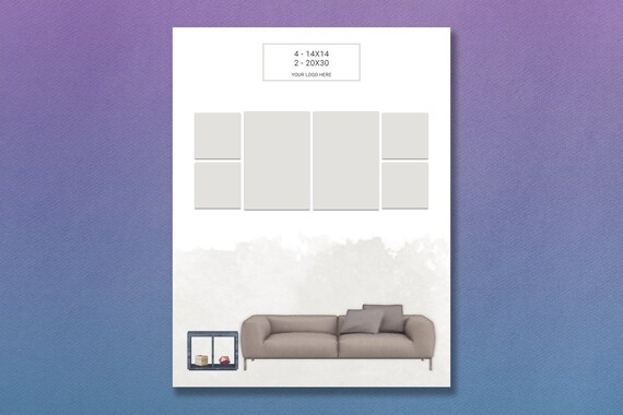 Wall Display Templates Wall Gallery Style Guide Wall | Etsy