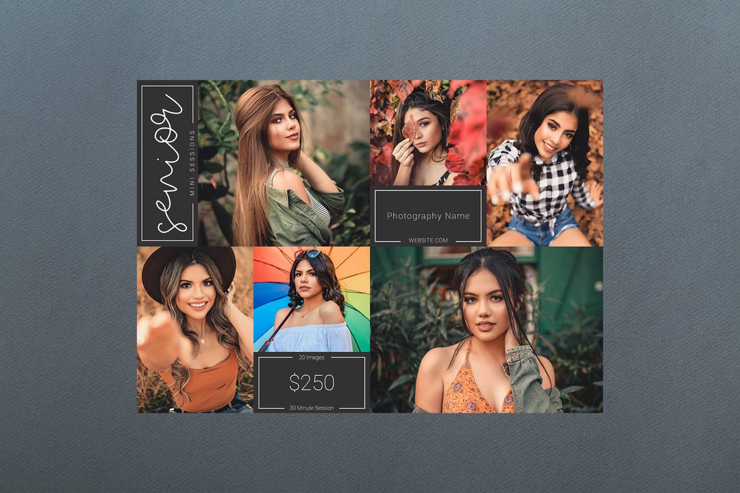 Senior Template | Senior Mini Session Template | Senior Marketing ...
