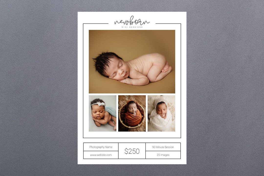 Newborn Template | Newborn Mini Session Template | Newborn Session ...