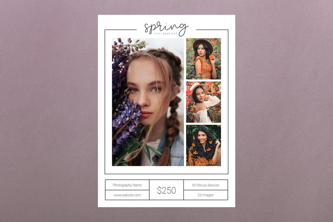 Spring Photoshop Template | Spring Session Template | Spring Mini ...