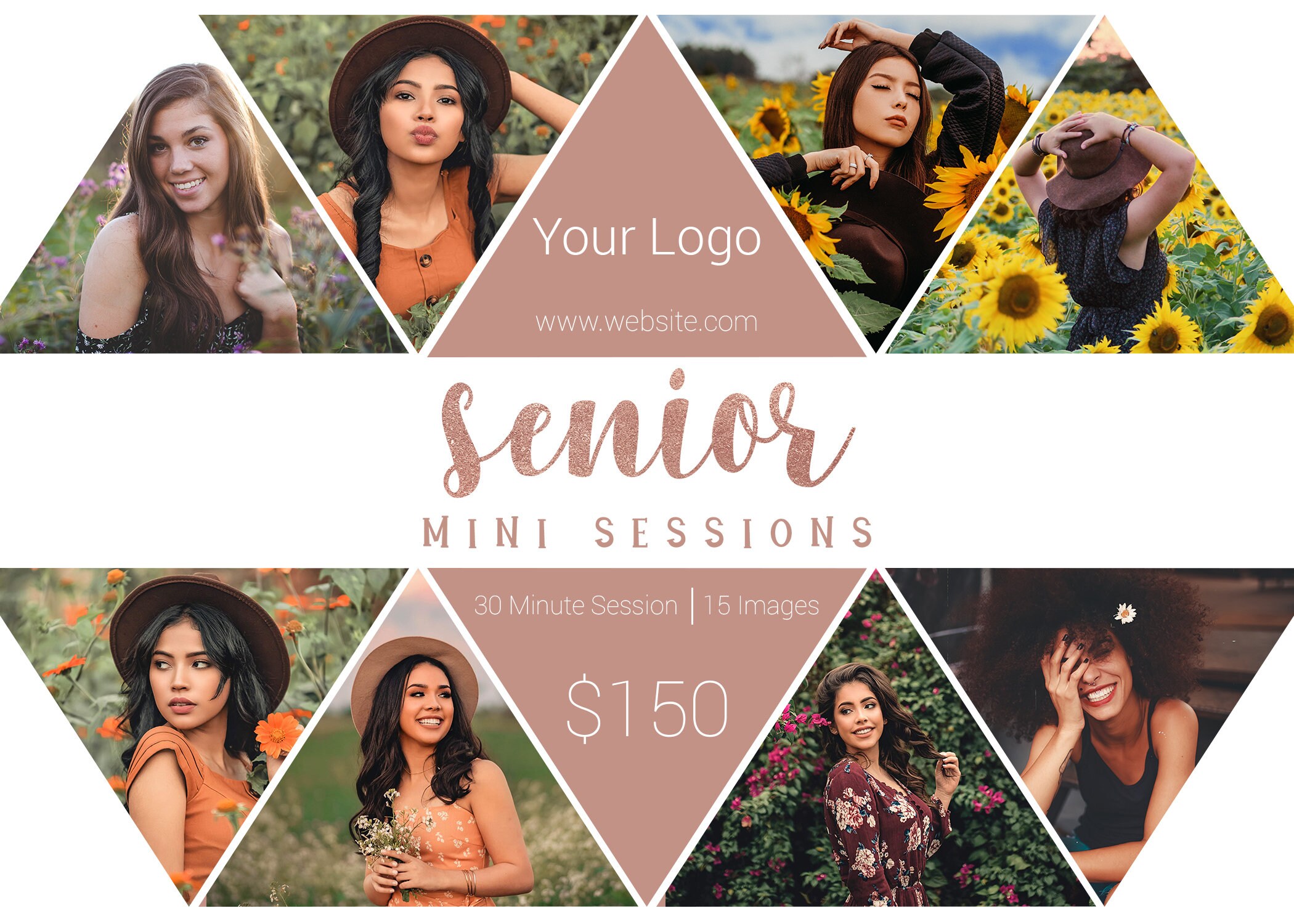Photoshop Template Senior Mini Session Template Senior Template ...