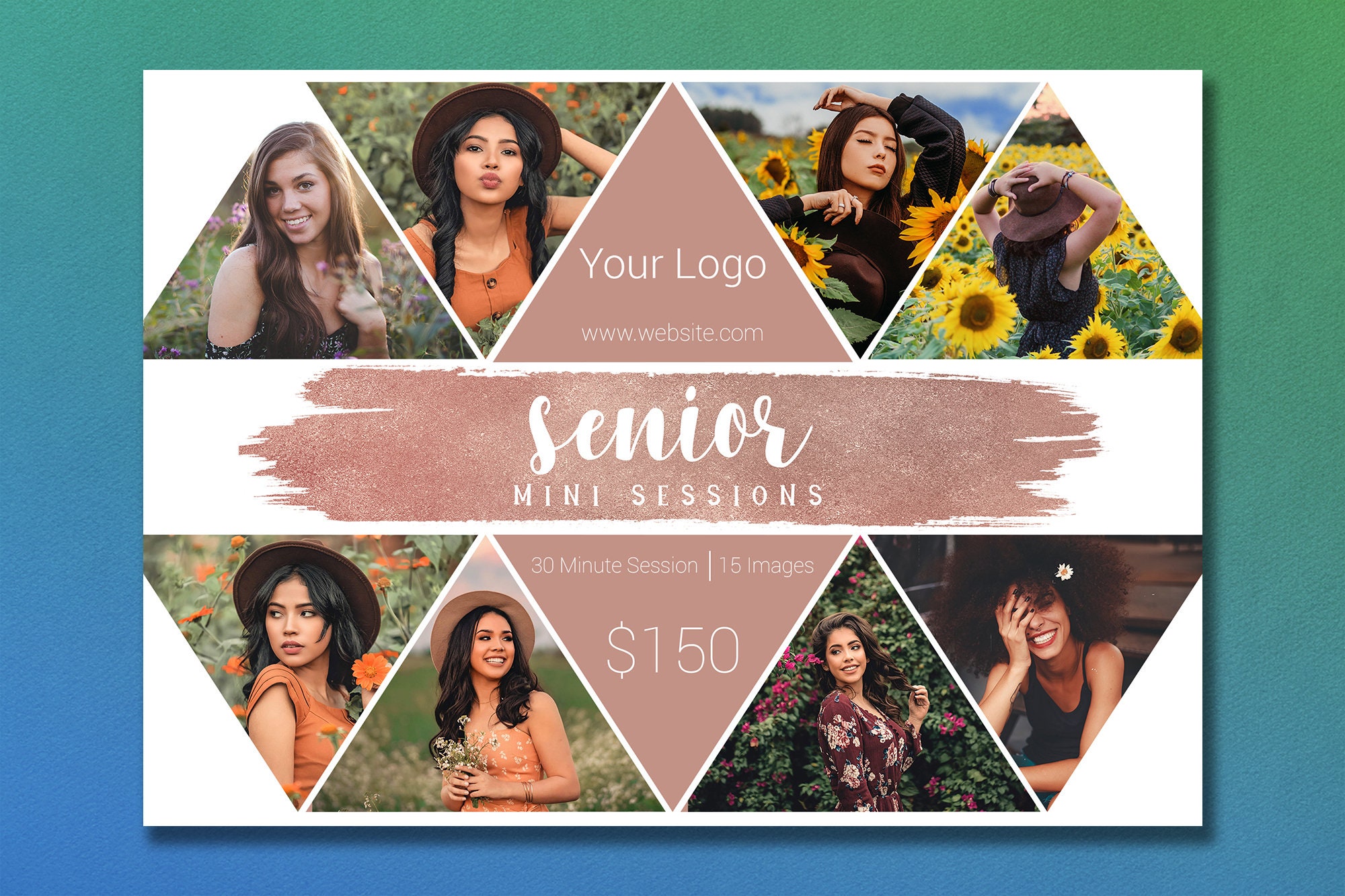 Photoshop Template Senior Mini Session Template Senior Template ...