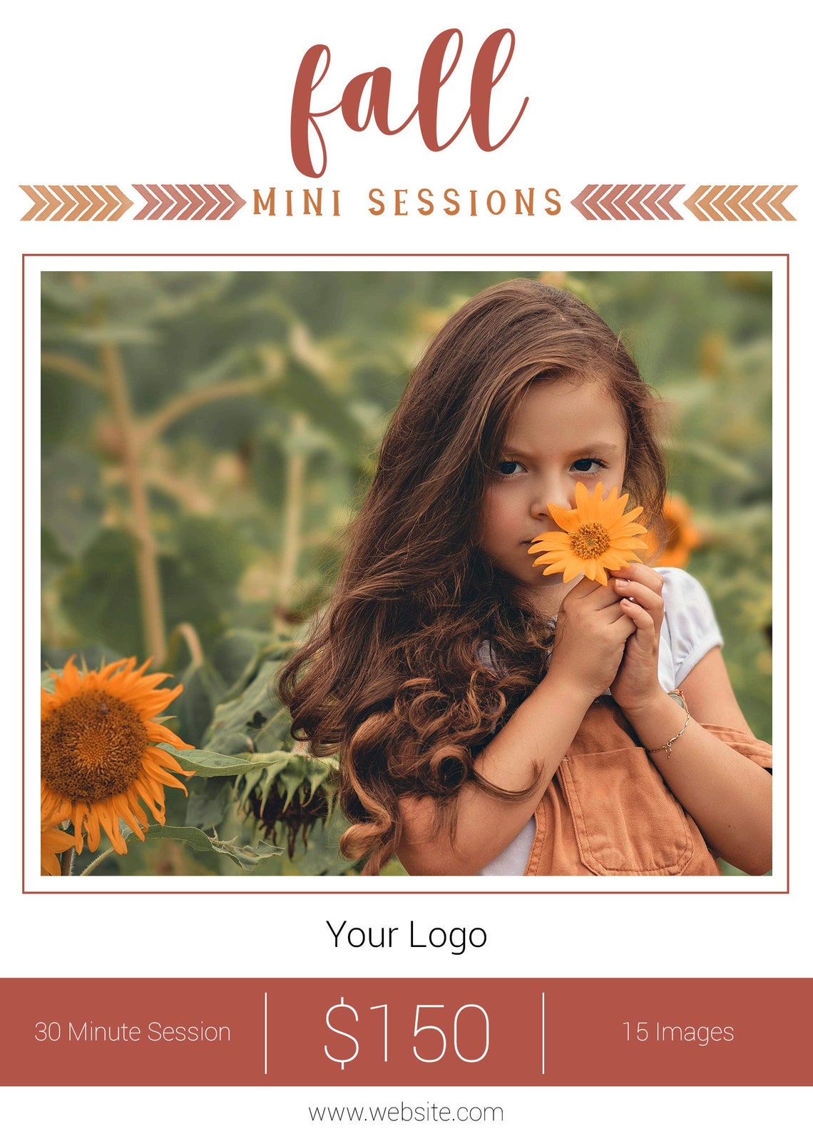 Photoshop Template | Fall Mini Session Template | Fall Template ...