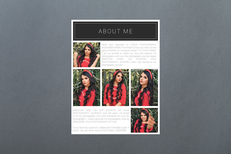 About Me Page Template About Me Template About Me Page Meet the ...