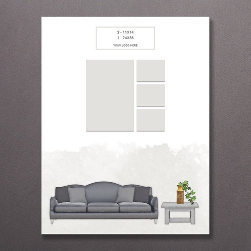 Wall Display Templates Gallery Style Guide Photography - Etsy