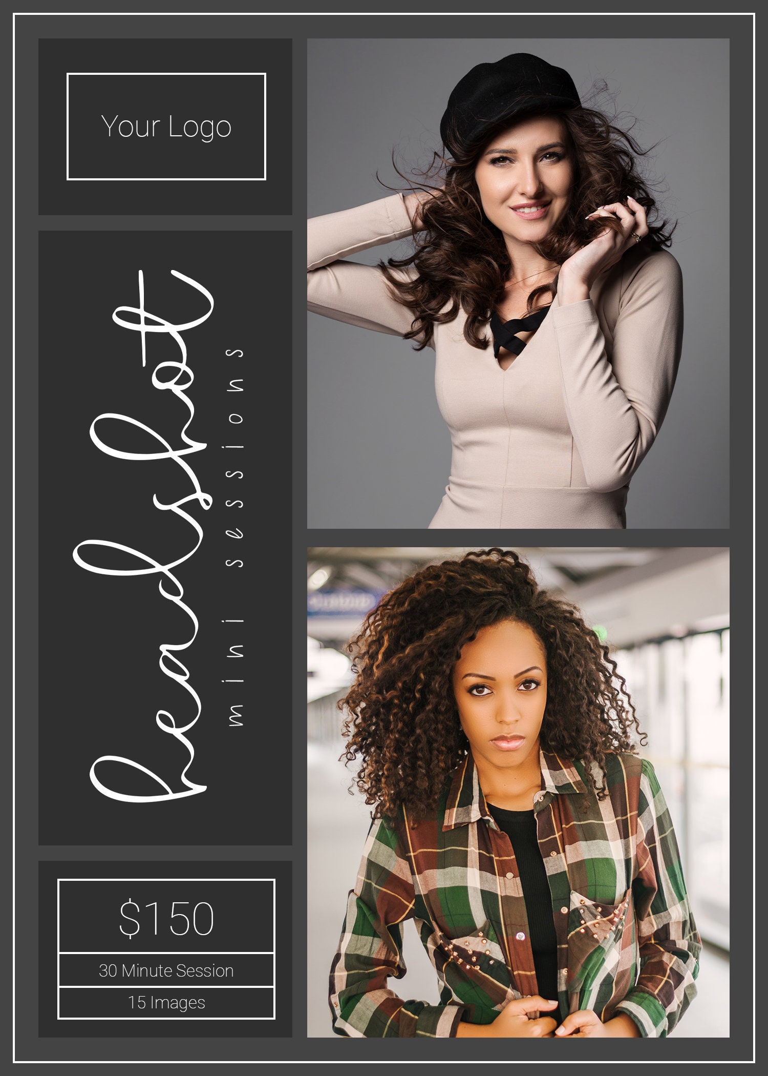 Headshot Photo Template | Headshot Template | Photoshop Template ...