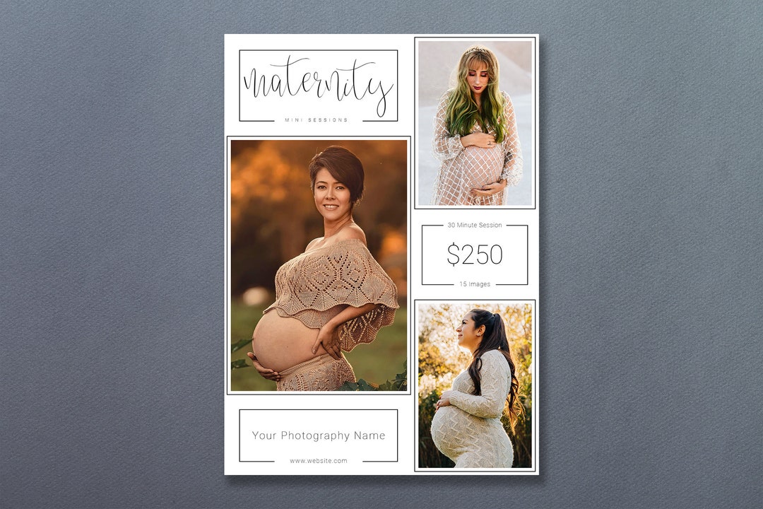 Maternity Template | Maternity Mini Session Template | Photography ...