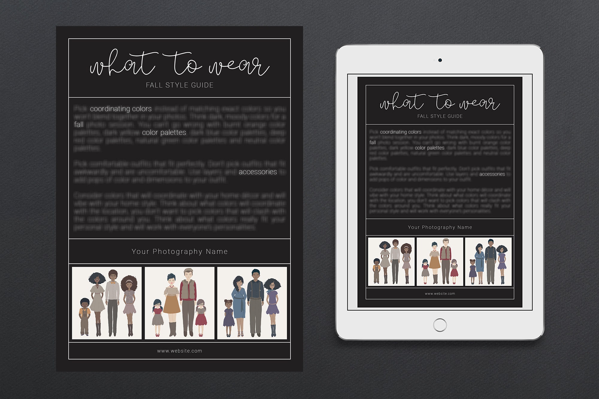 What to Wear Guide Template What to Wear Card Template - Etsy