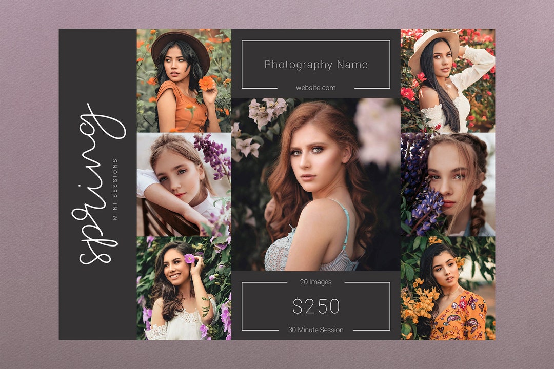 Spring Photoshop Template | Spring Session Template | Spring Mini ...