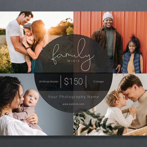 Mini Session Template Photography Marketing Photoshop - Etsy