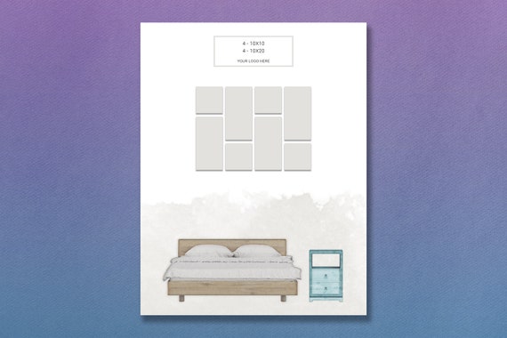 Wall Display Template Wall Gallery Style Guide Wall | Etsy