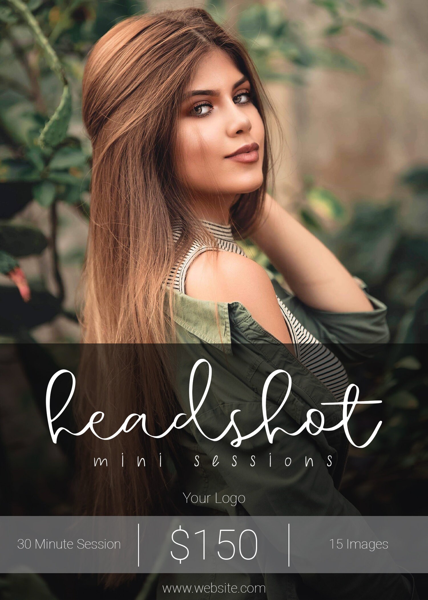 Photoshop Template | Headshot Mini Session Template | Headshot Photo ...