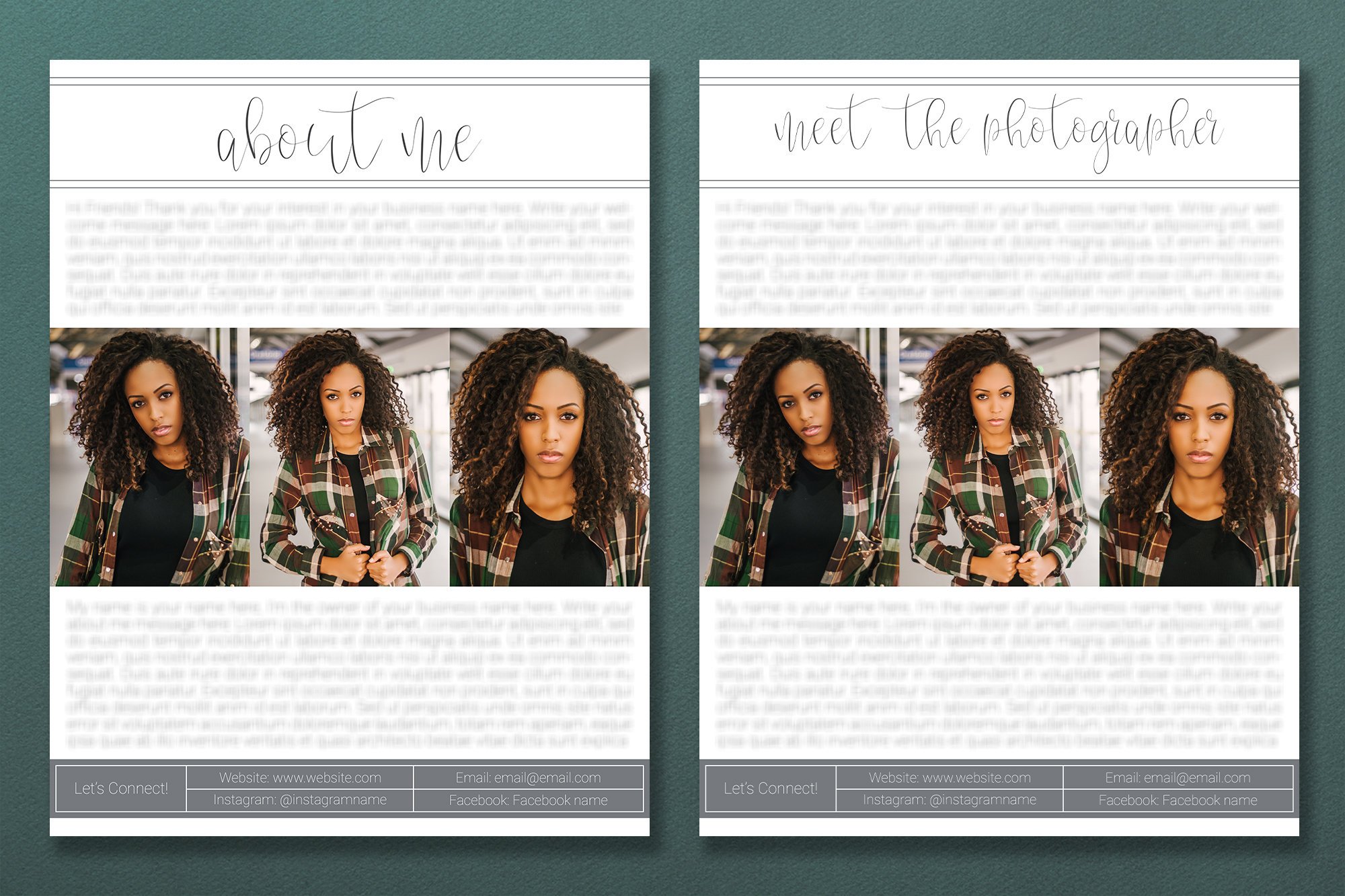 About Me Page Template About Me Template About Me Page Meet the ...