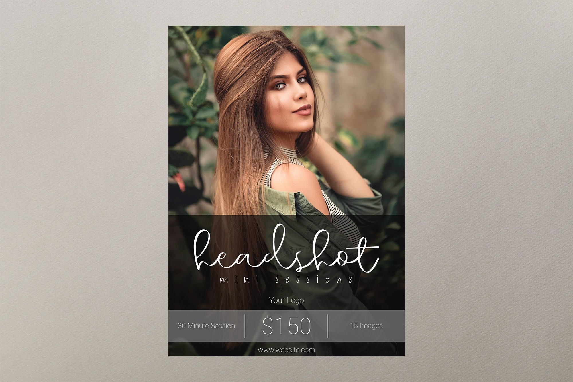 Photoshop Template | Headshot Mini Session Template | Headshot Photo ...