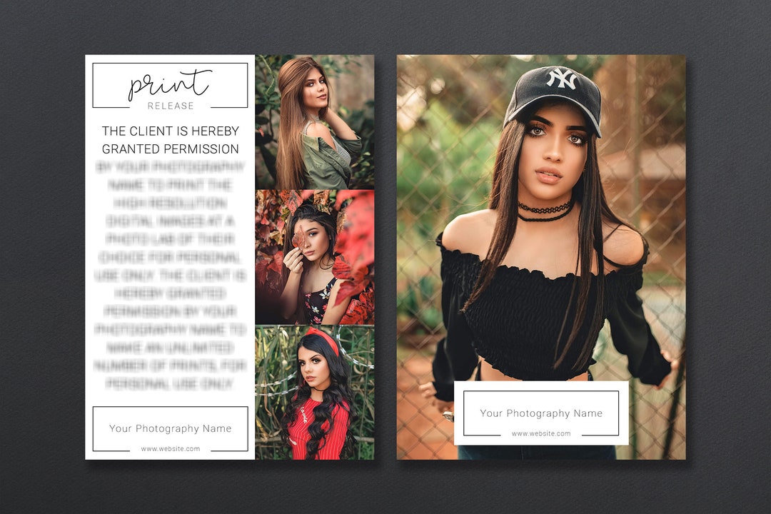 Print Release Card Template | Print Release Template | Marketing Card ...