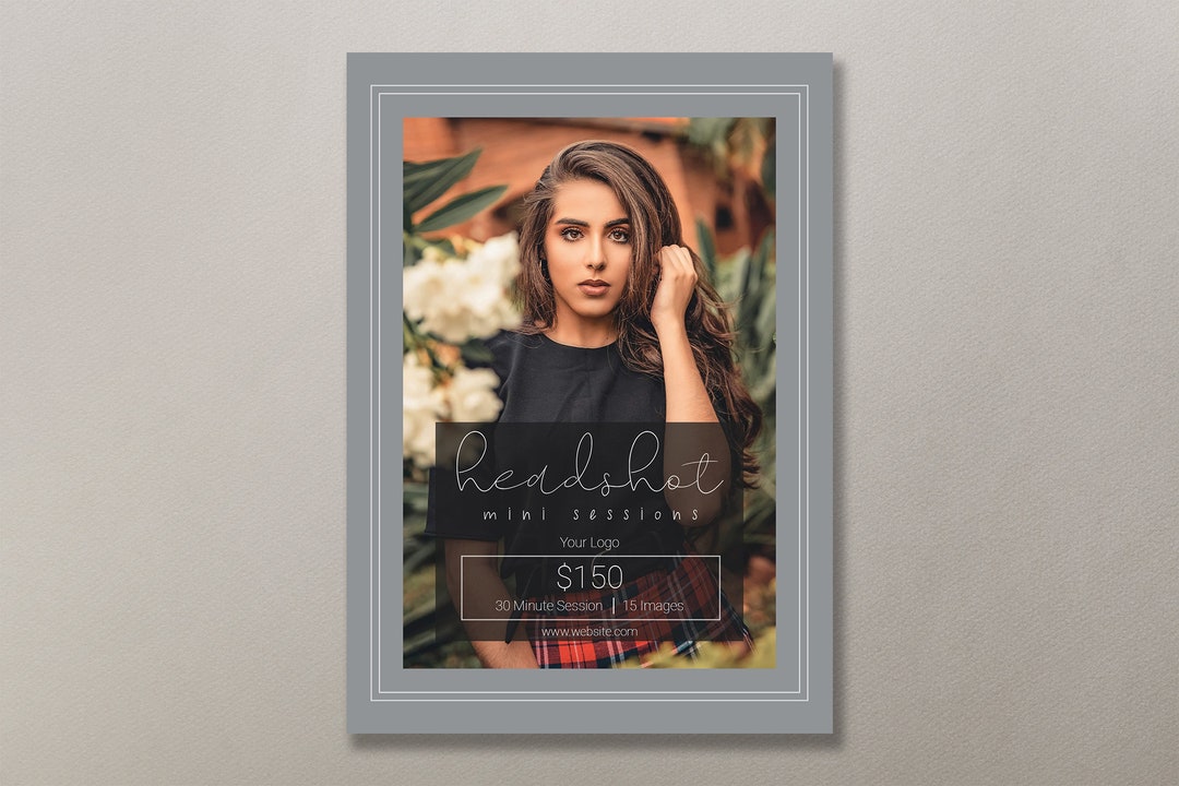 Photoshop Template | Headshot Mini Session Template | Headshot Photo ...