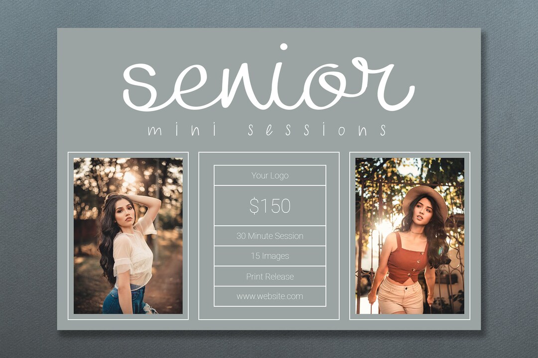 Senior Template | Photoshop Template | Senior Mini Session Template ...