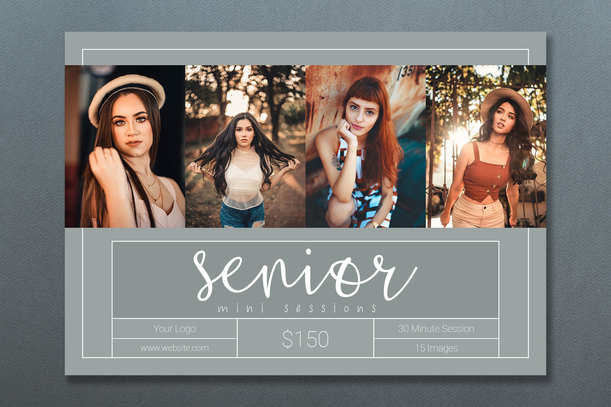 Senior Template | Photoshop Template | Senior Mini Session Template ...