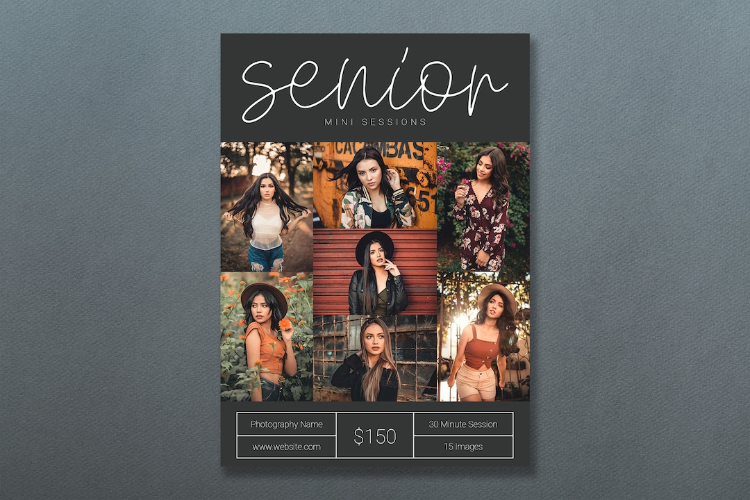 Senior Template | Senior Mini Session Template | Photoshop Template ...