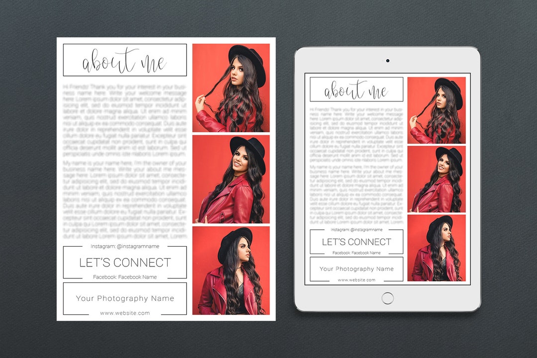 About Me Page Template | About Me Template | About Me Page | Meet the ...