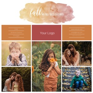 Photoshop Template | Fall Mini Session Template | Fall Template ...
